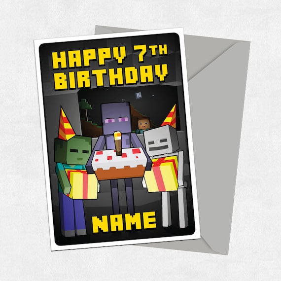 Minecraft Birthday Cards Online
