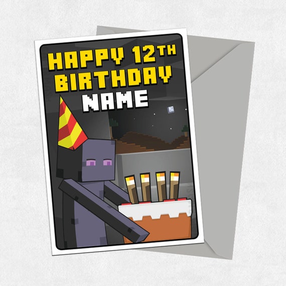 Minecraft Enderman Verjaardagstaart