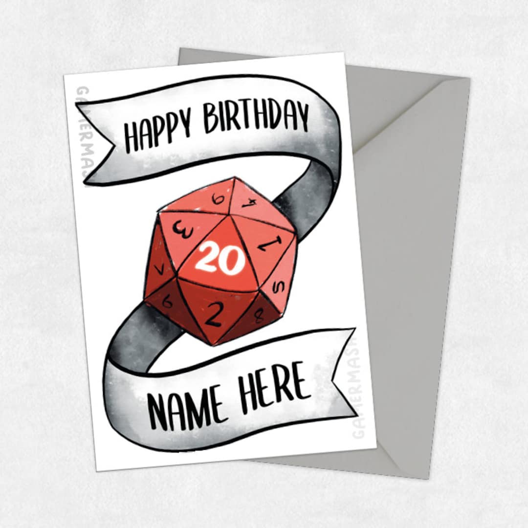 PERSONALISED BIRTHDAY CARD ~ Dungeons & Dragons Themed ~ Personalized ...