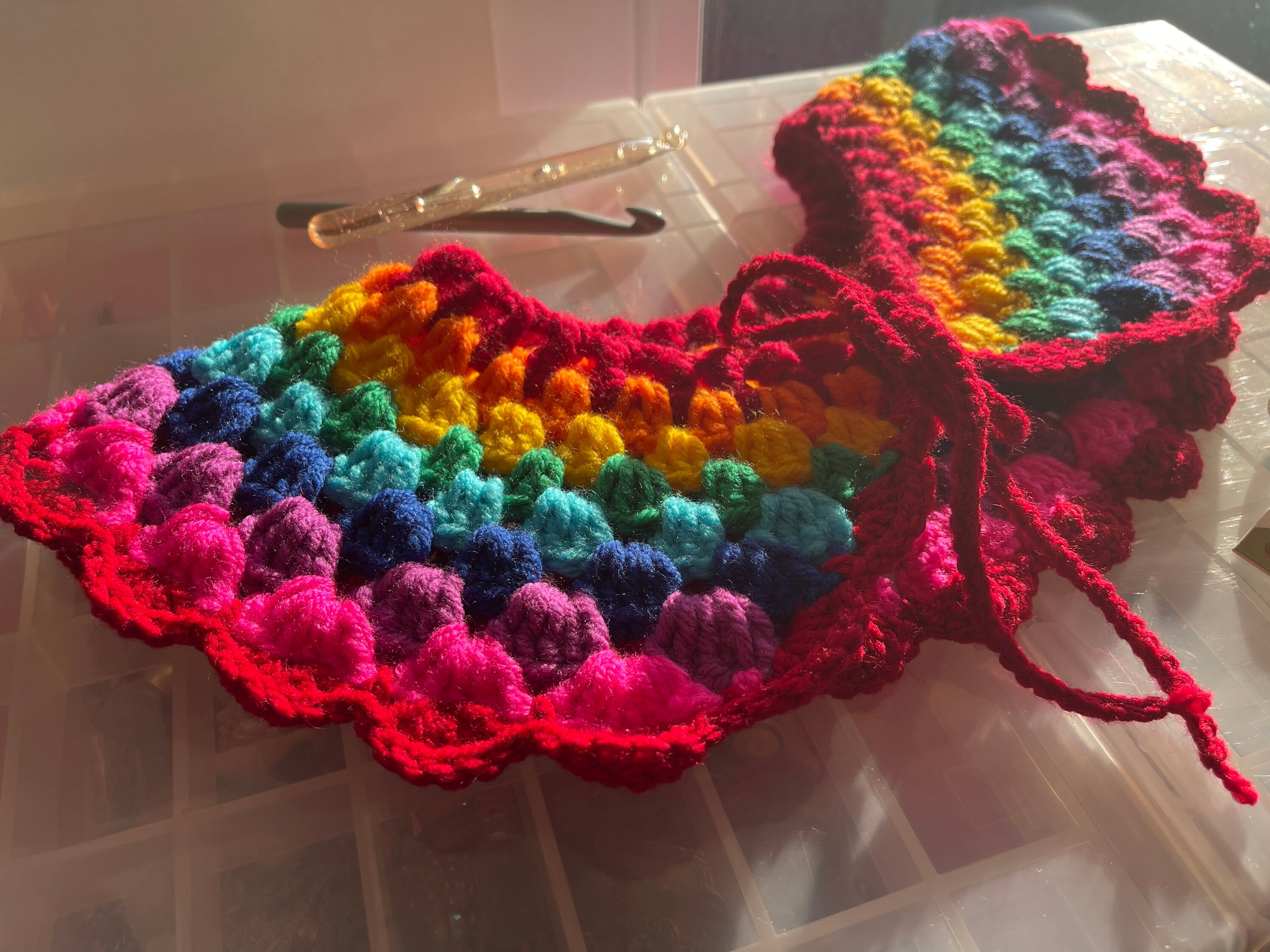 Clowncore Rainbow Collar Rainbow Crochet Collar Clowncore - Etsy