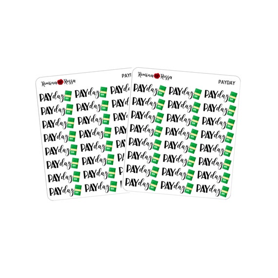 Payday Stickers Decorative Planner Stickers - Etsy