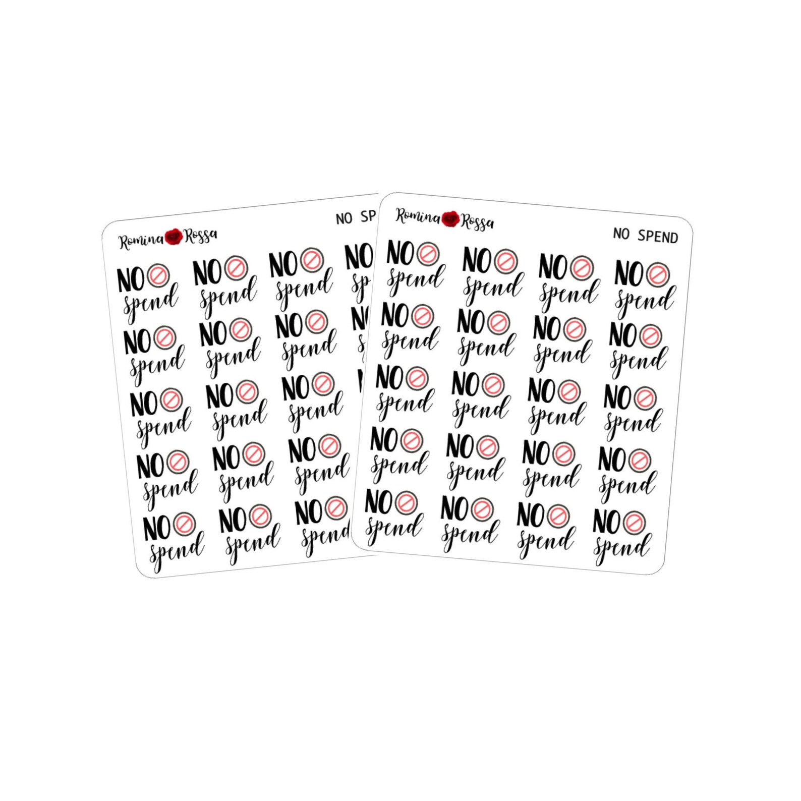 No Spend Stickers Decorative Planner Stickers - Etsy