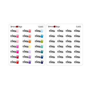 Class Script Stickers - Decorative Planner Sticker - Etsy