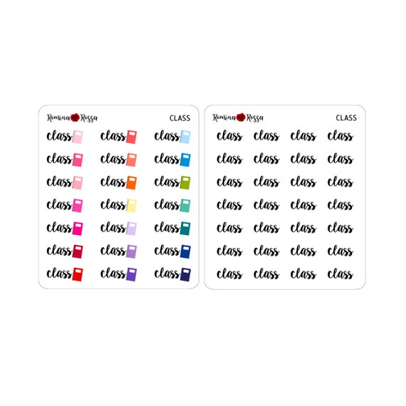 Class Script Stickers Decorative Planner Sticker - Etsy