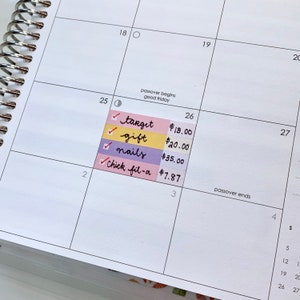 Budget Expense Stickers | Custom Color - Etsy