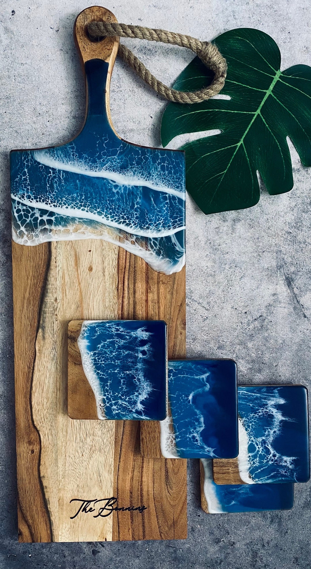 Beautiful Wood and Resin Coasters / Coaster Set - Etsy