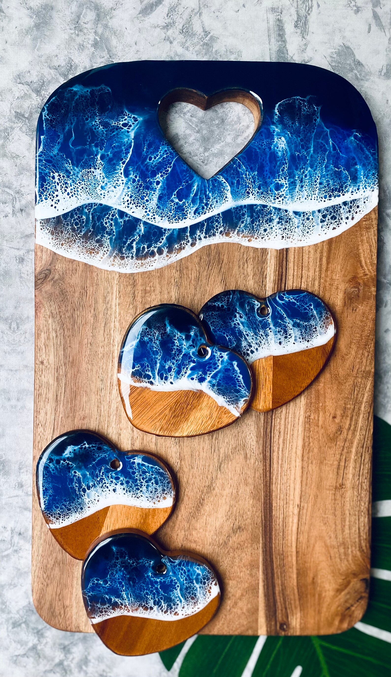 Beautiful Wood and Resin Coasters / Coaster Set - Etsy