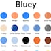 Bluey Art Color Palette Print Instant Download PDF - Etsy Canada
