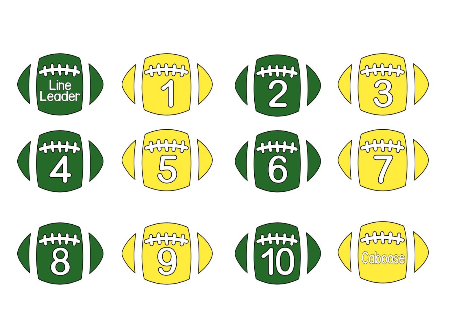 Vinyl Classroom 'football' Line up Number - Etsy