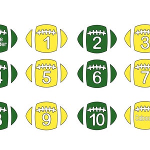 Vinyl Classroom 'football' Line up Number Decals-various Sets Available ...