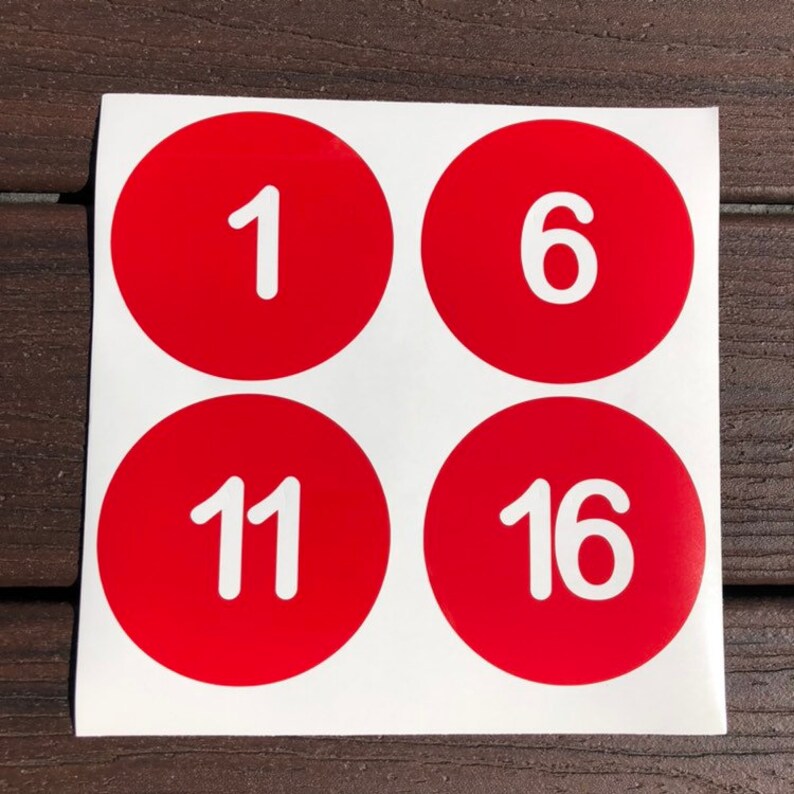 Vinyl Classroom Line up Number Decals With Varying | Etsy