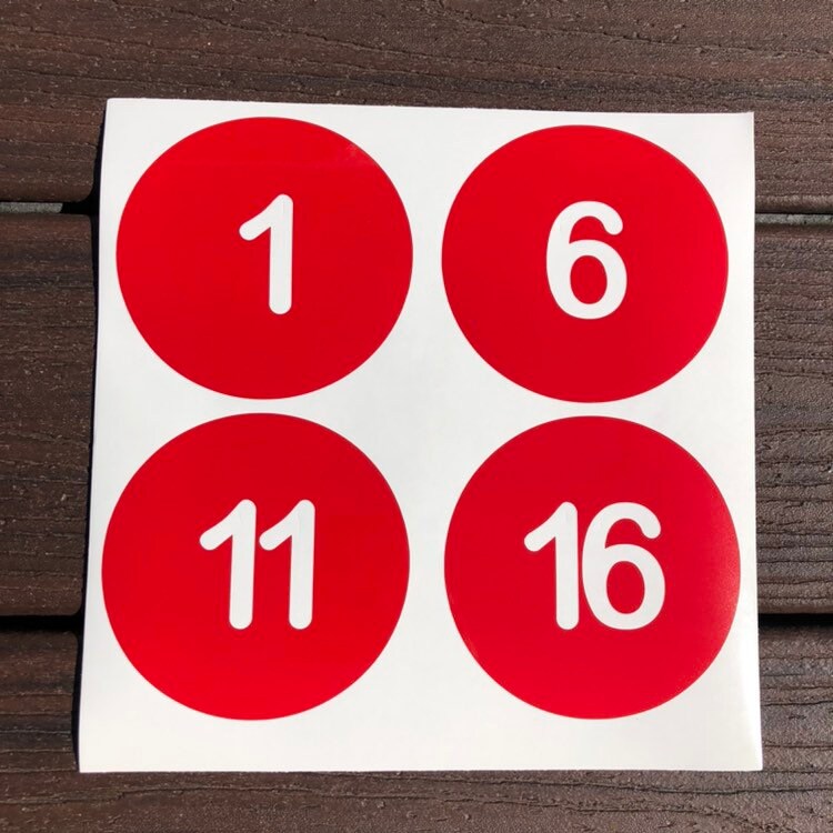 Classroom Line up Vinyl Number Decals: Shapes & Colors - Etsy