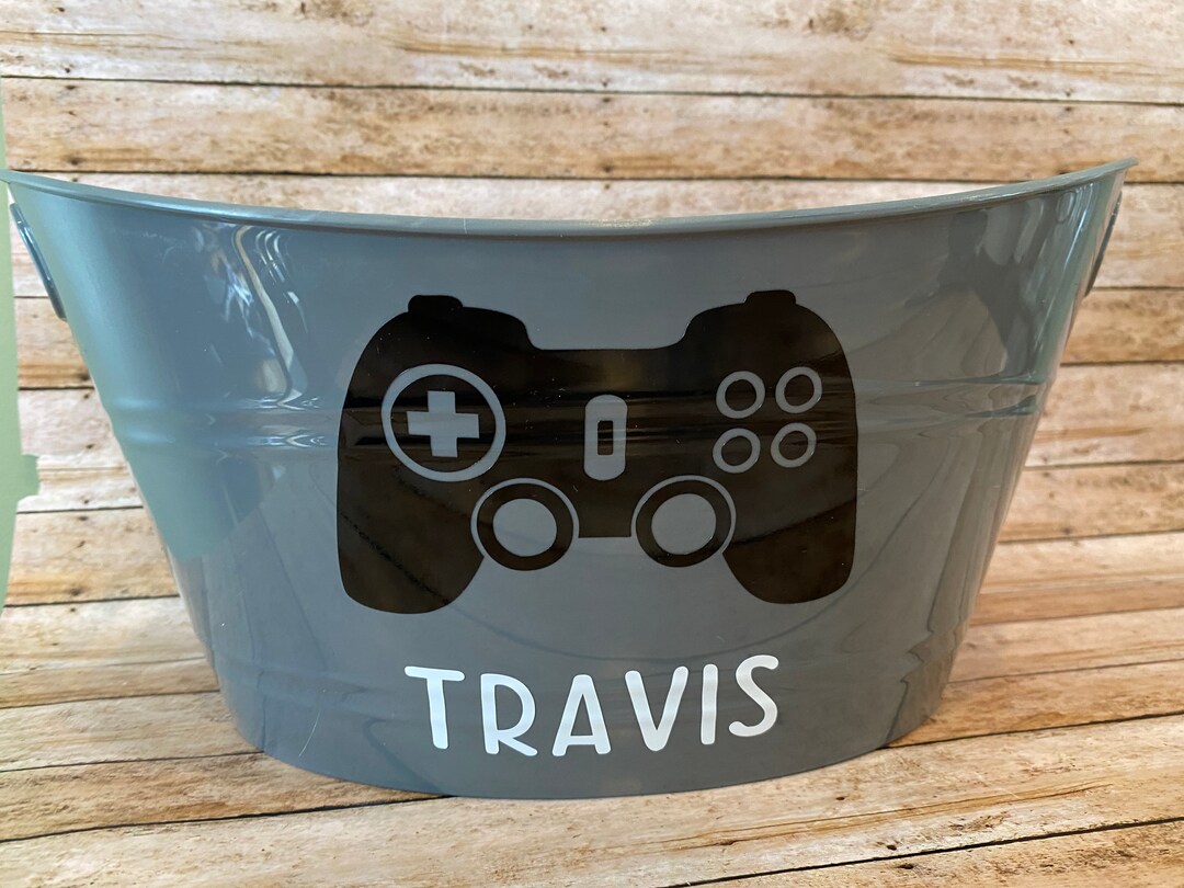 Personalized Video Game Controller Plastic Baskets, Easter Basket ...