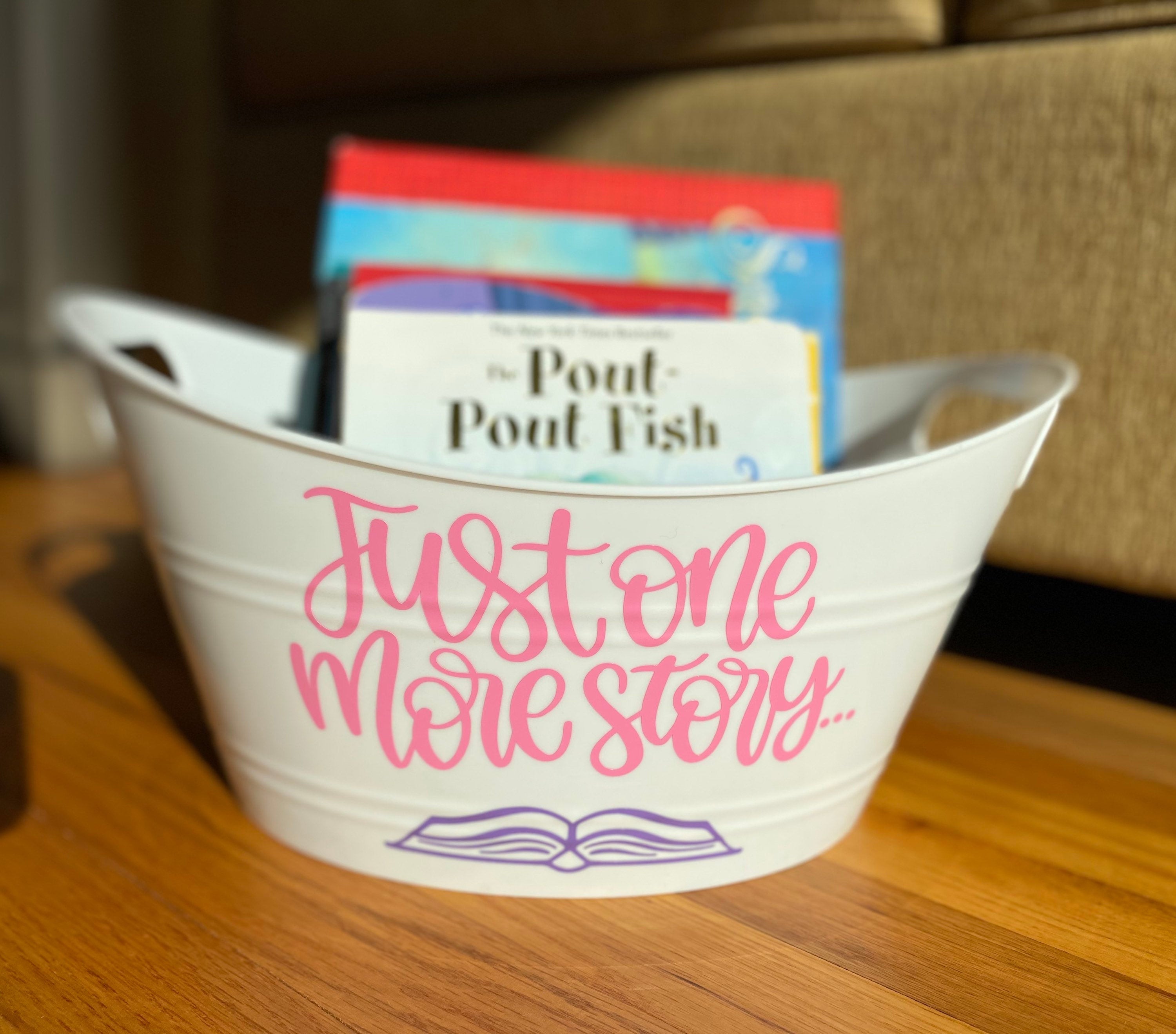 Personalized Book Storage Basket, Custom Organizer, Kids Room Decor - Etsy