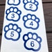 Vinyl Classroom 'paw Print' Line up Number Decals-various Sets ...