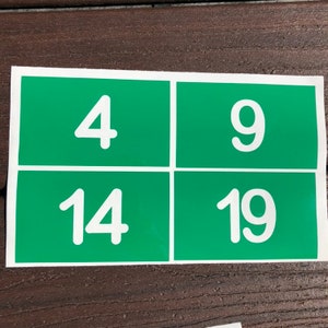 Vinyl Classroom Line up Number Decals With Varying Shapes-various Sets ...