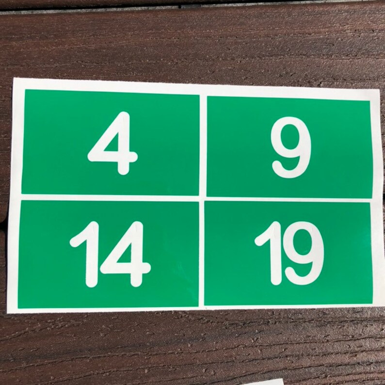Vinyl Classroom Line up Number Decals With Varying | Etsy