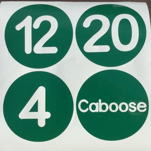 Vinyl Classroom Line up Number Decals With Line Leader and Caboose ...