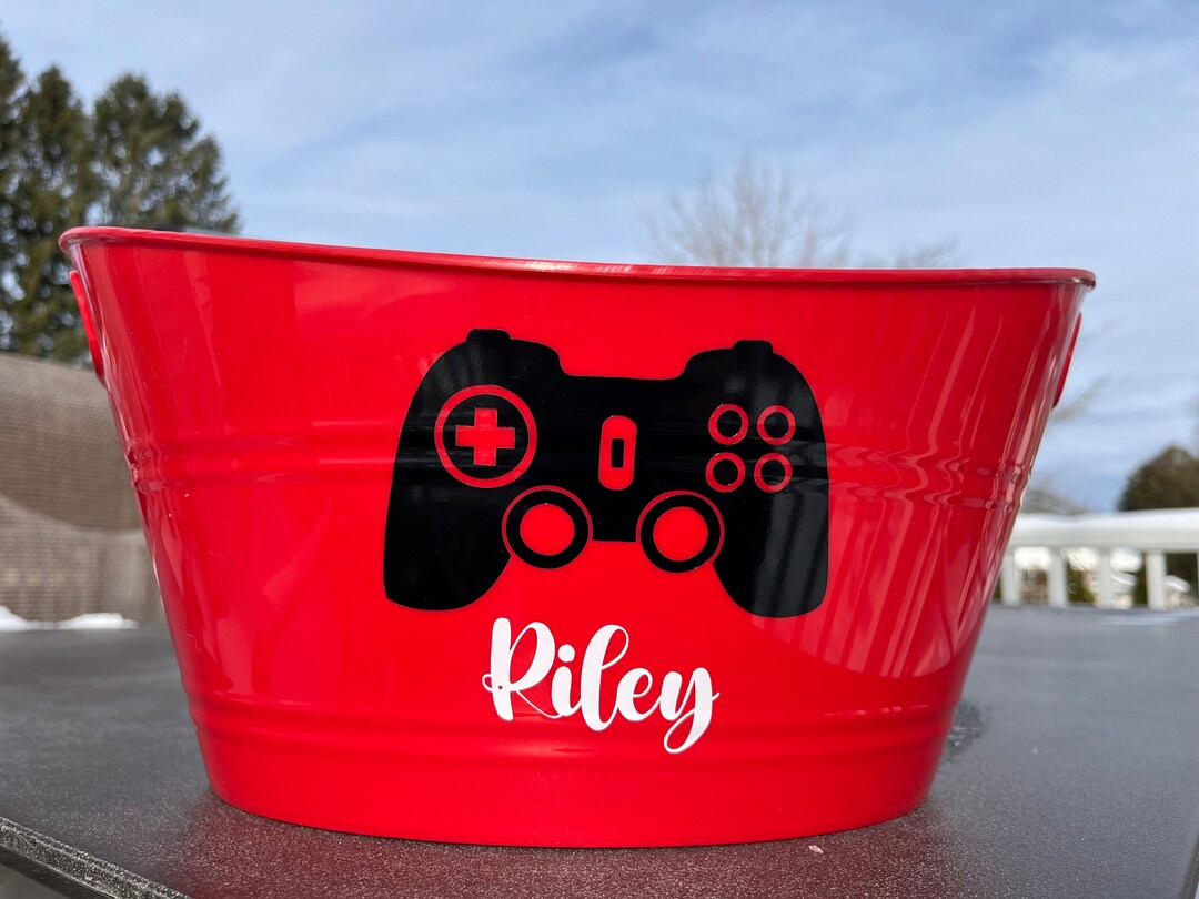 Personalized Valentine Video Game Controller Plastic Baskets, Easter ...