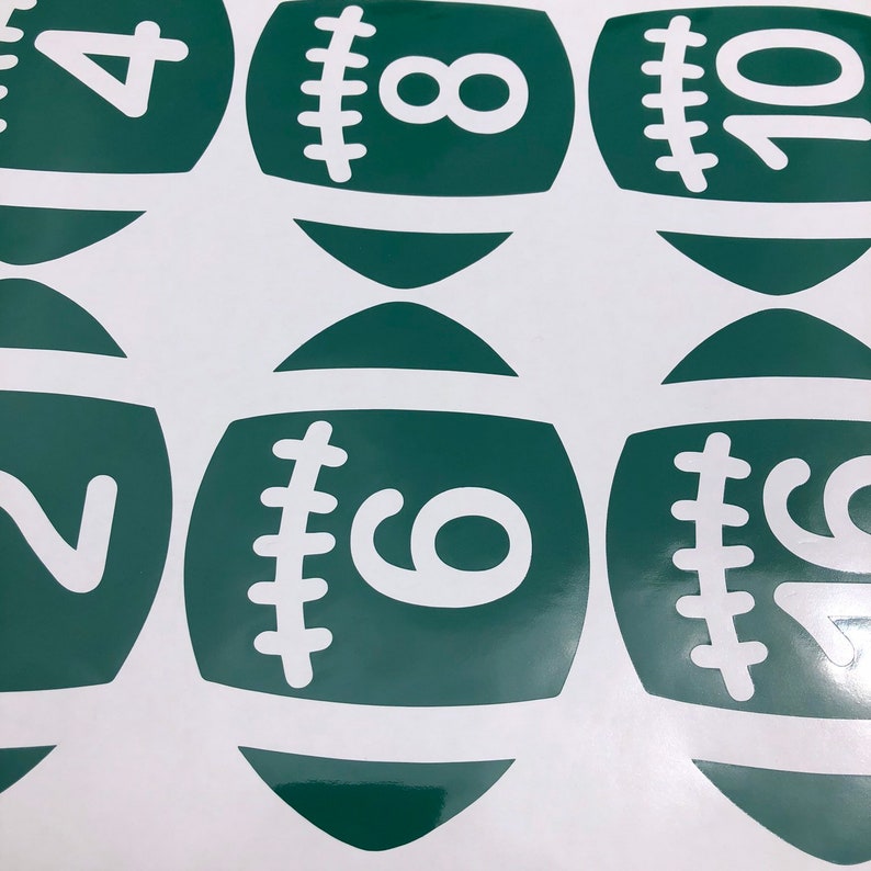 Vinyl Classroom 'football' Line up Number Decals-various Sets Available ...