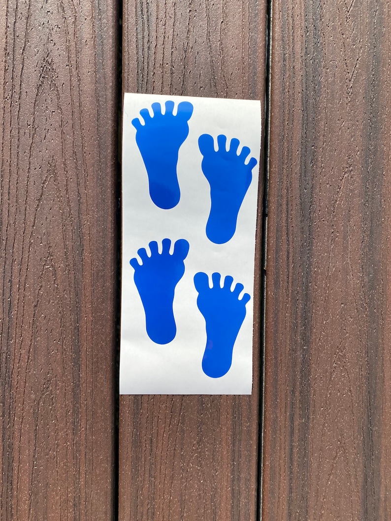 Vinyl Footprint Classroom Line up Number Decals-various Sets Available ...