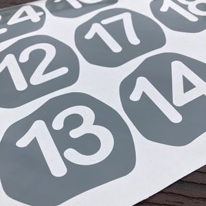 Vinyl Classroom 'stepping Stones' Line up Number Decals With Line ...