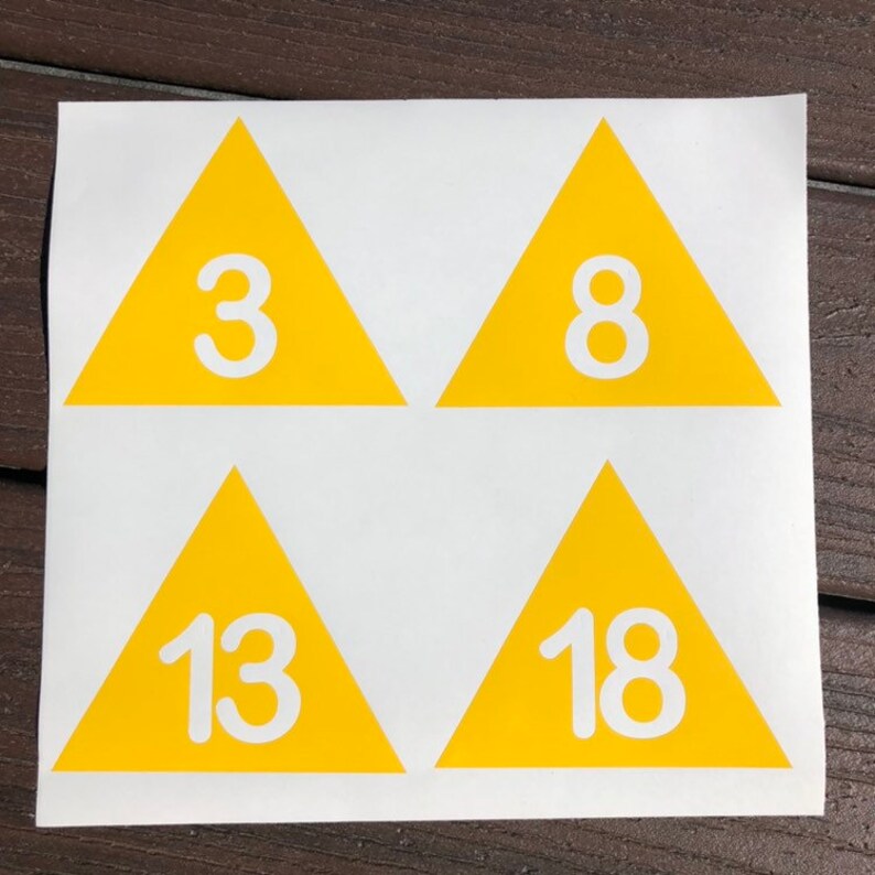 Vinyl Classroom Line up Number Decals With Varying | Etsy