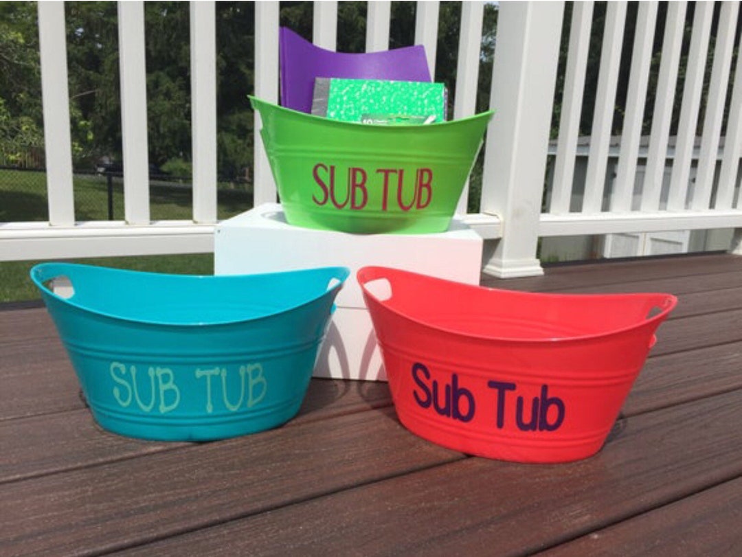 Sub Tub Personalized Bins, Substitute Teacher Bins, Classroom Organizer ...