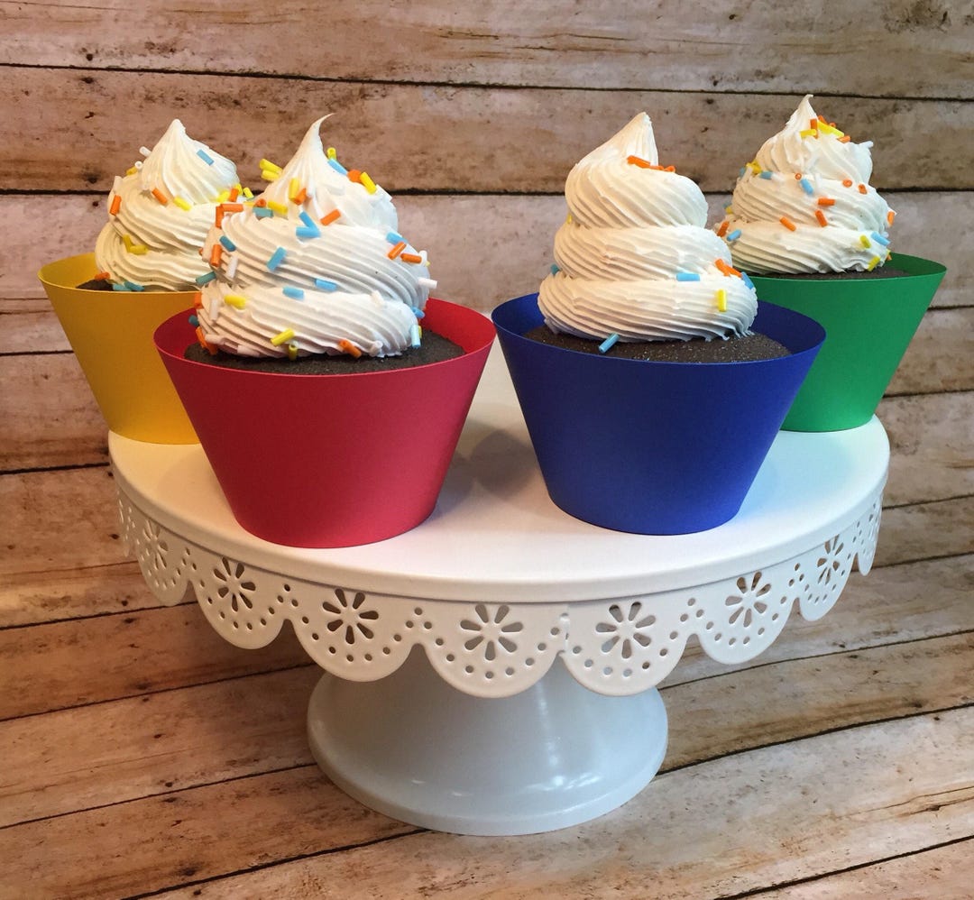Primary Color Cupcake Wrappers, Party Decoration, Sets of 12 - Etsy