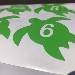 Vinyl Classroom Line up 'sea Turtle' Number Decals With Line Leader and ...