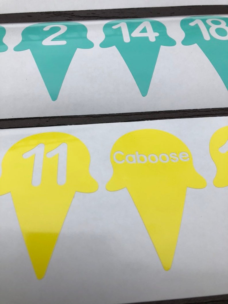 Ice Cream Classroom Line up Number Decals: Line Leader, Caboose - Etsy