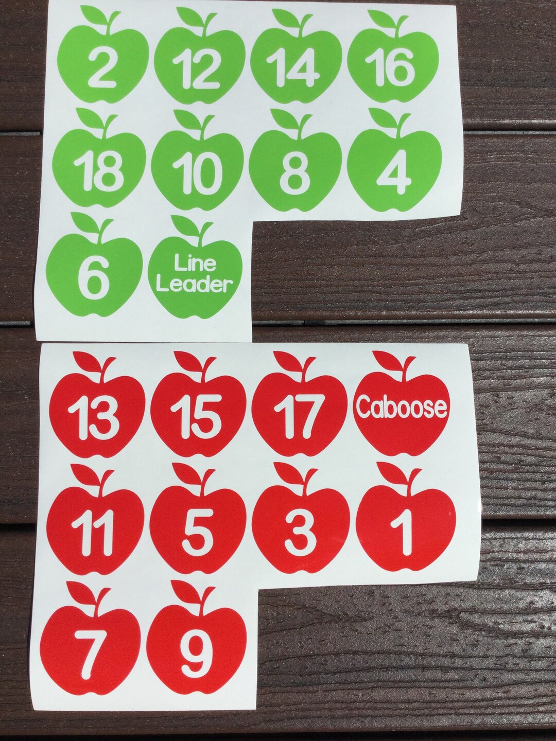 Vinyl Classroom Line up Number Decals With Line Leader and Caboose ...