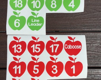 Paw Print Number Decals | Classroom Line up Vinyl Stickers - Etsy