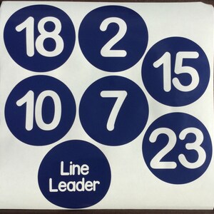 Vinyl Classroom Line up Number Decals With Line Leader and Caboose ...