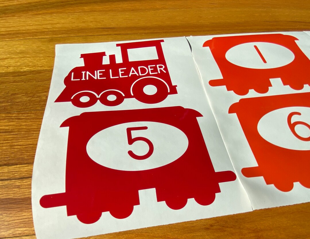 Vinyl Classroom 'train Set' Line up Number Decals-various Sets ...