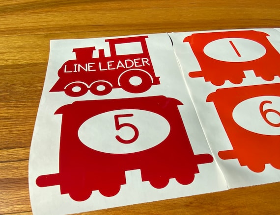 Vinyl Classroom 'train Set' Line up Number | Etsy