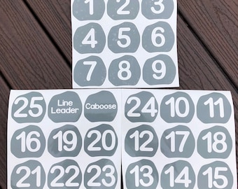 Vinyl Classroom 'star' Line up Number Decals various | Etsy
