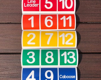 Vinyl Classroom Line up Number Decals With Varying | Etsy