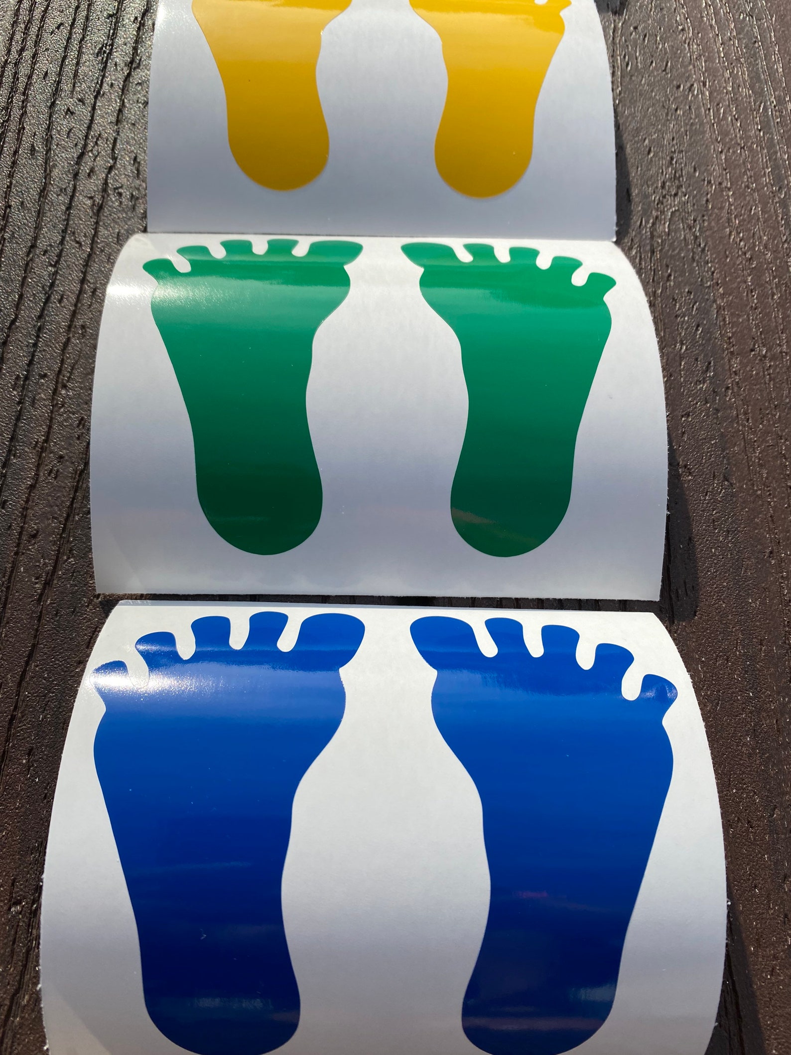 Vinyl Footprint Classroom Line up Number Decals-various Sets Available ...