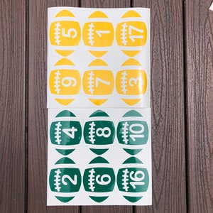 Vinyl Classroom 'football' Line up Number Decals-various Sets Available ...