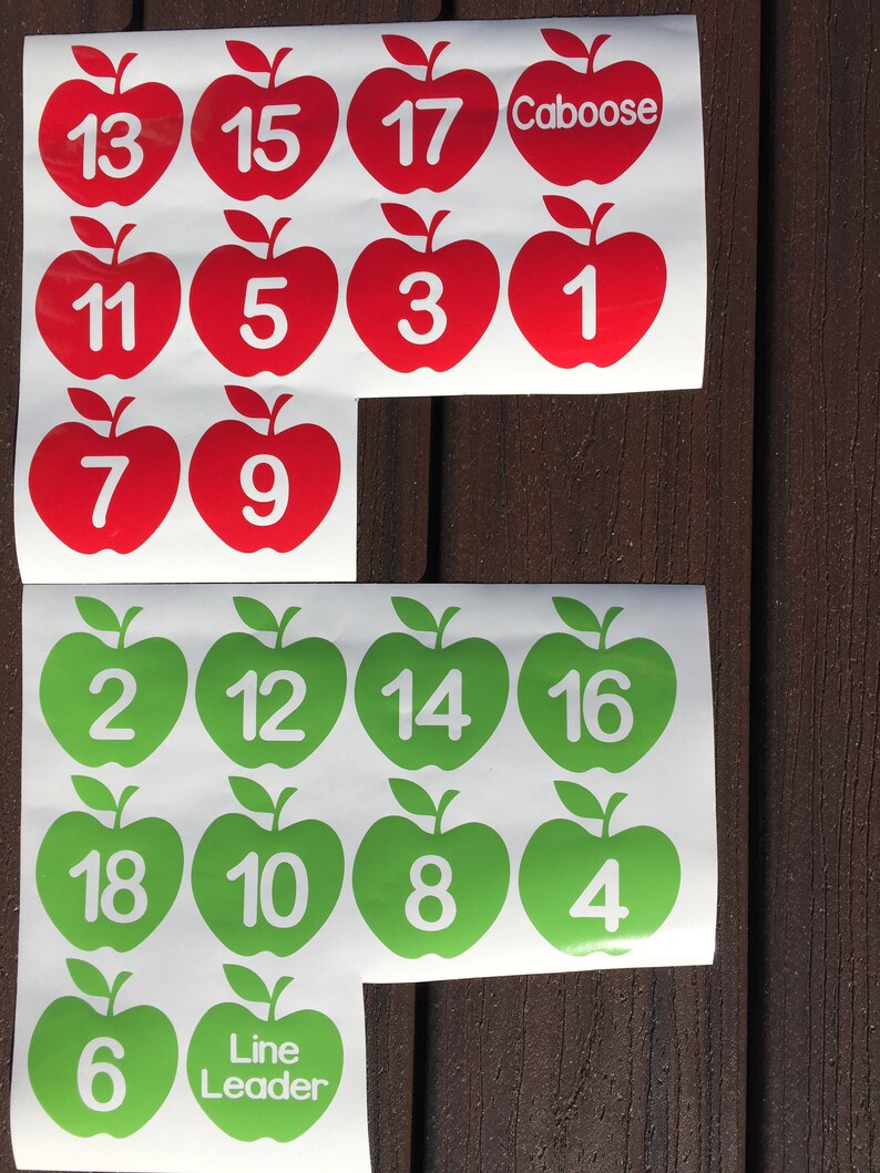 Vinyl Classroom Line Up Number Decals with Line Leader and | Etsy