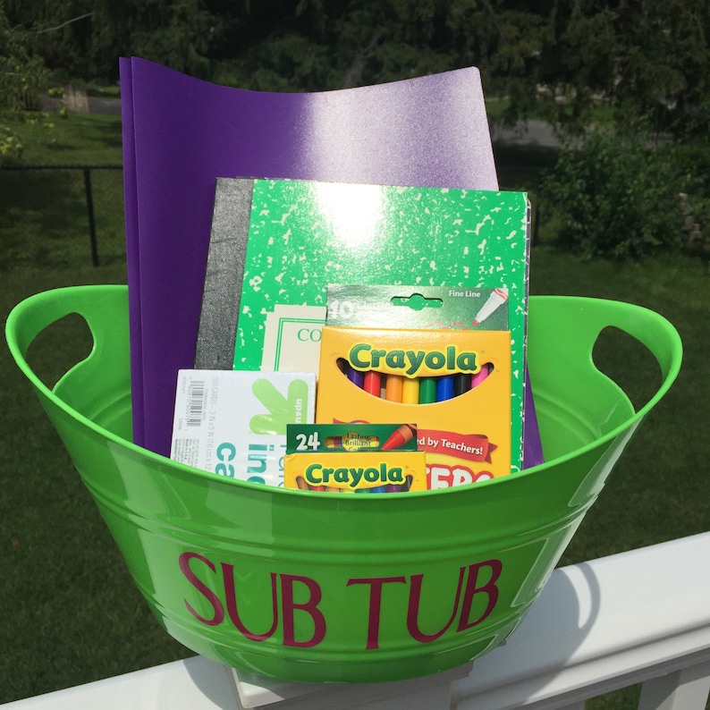 Sub Tub Personalized Bins Substitute Teacher Bins Classroom | Etsy