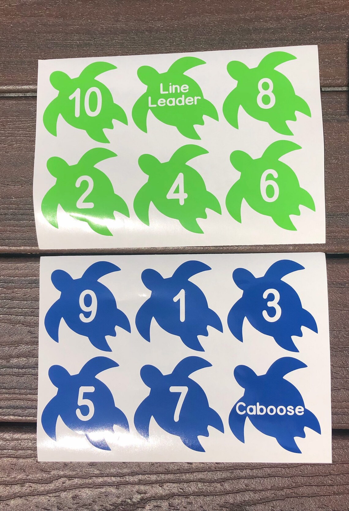 Vinyl Classroom Line up 'sea Turtle' Number Decals - Etsy