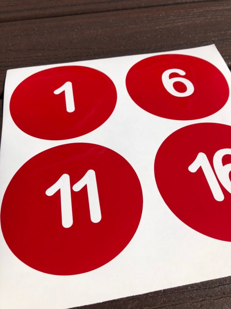 Vinyl Classroom Line up Number Decals With Varying | Etsy