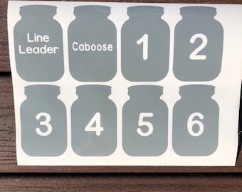 Vinyl Classroom Line up Number Decals With Line Leader and | Etsy