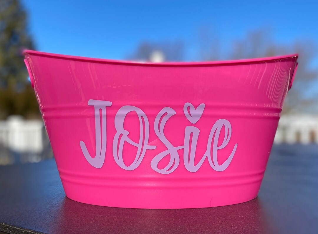 Adorable Personalized Baskets, Basket, Personalized Plastic Bins ...