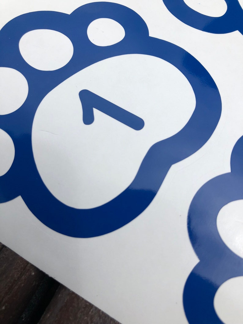 Paw Print Number Decals | Classroom Line up Vinyl Stickers - Etsy