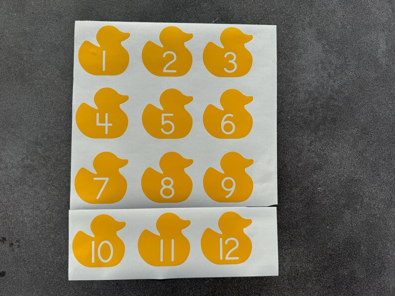 Numbered Duck Vinyl Decals - Classroom Decor, Number Recognition - Etsy