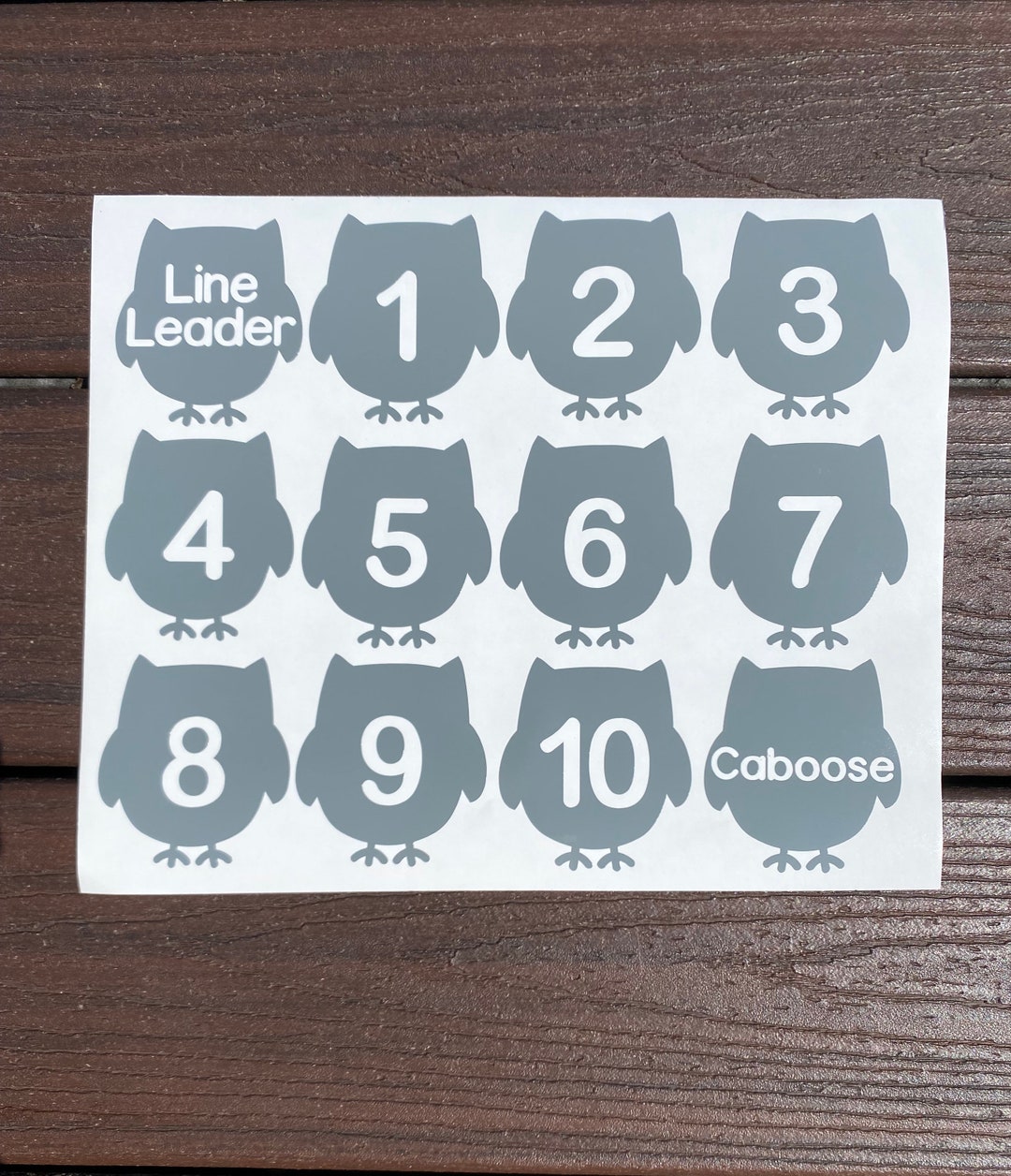 Vinyl Classroom Line up Number Owl Shaped Decals With Line Leader and ...