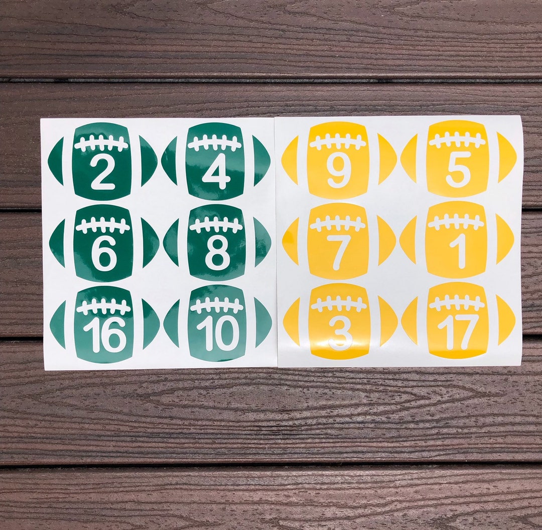 Vinyl Classroom 'football' Line up Number Decals-various Sets Available ...